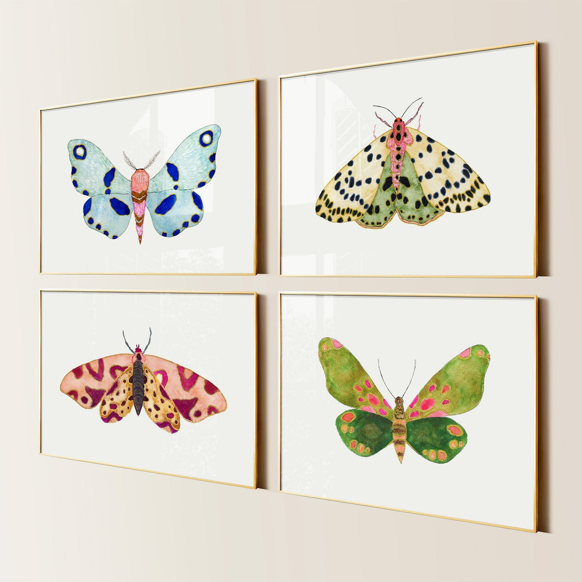 Moth Set of 4 Art Prints – Snoogs & Wilde