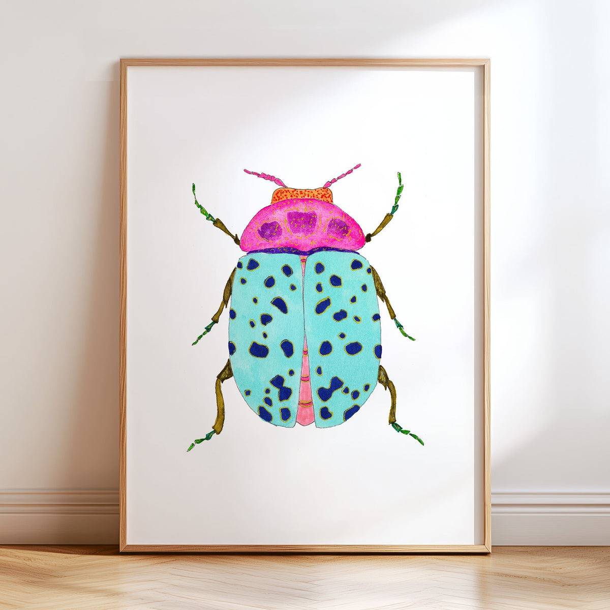 Colorful Beetle Art Print – Snoogs & Wilde