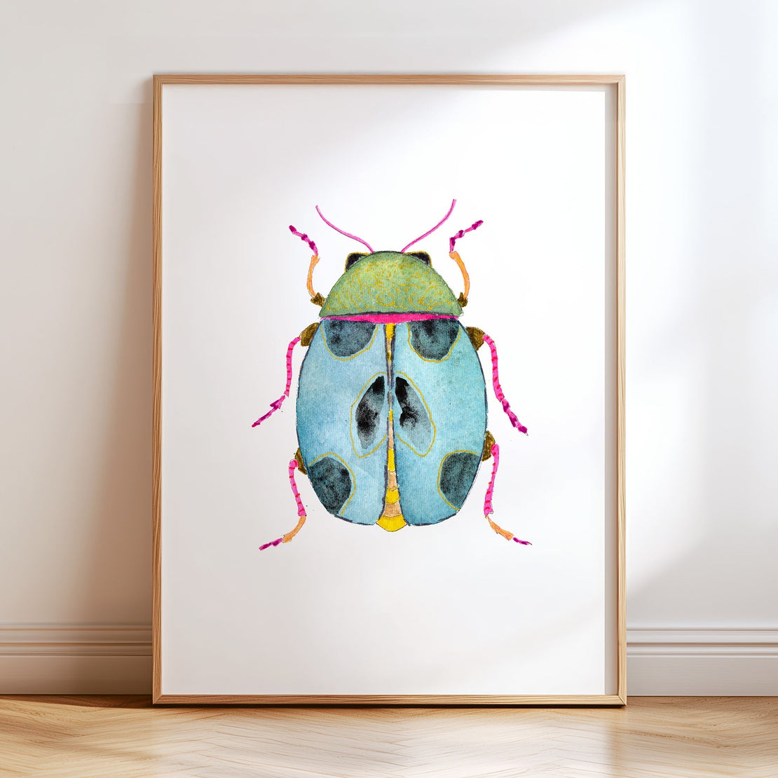 Colorful Beetle Art Print – Snoogs & Wilde