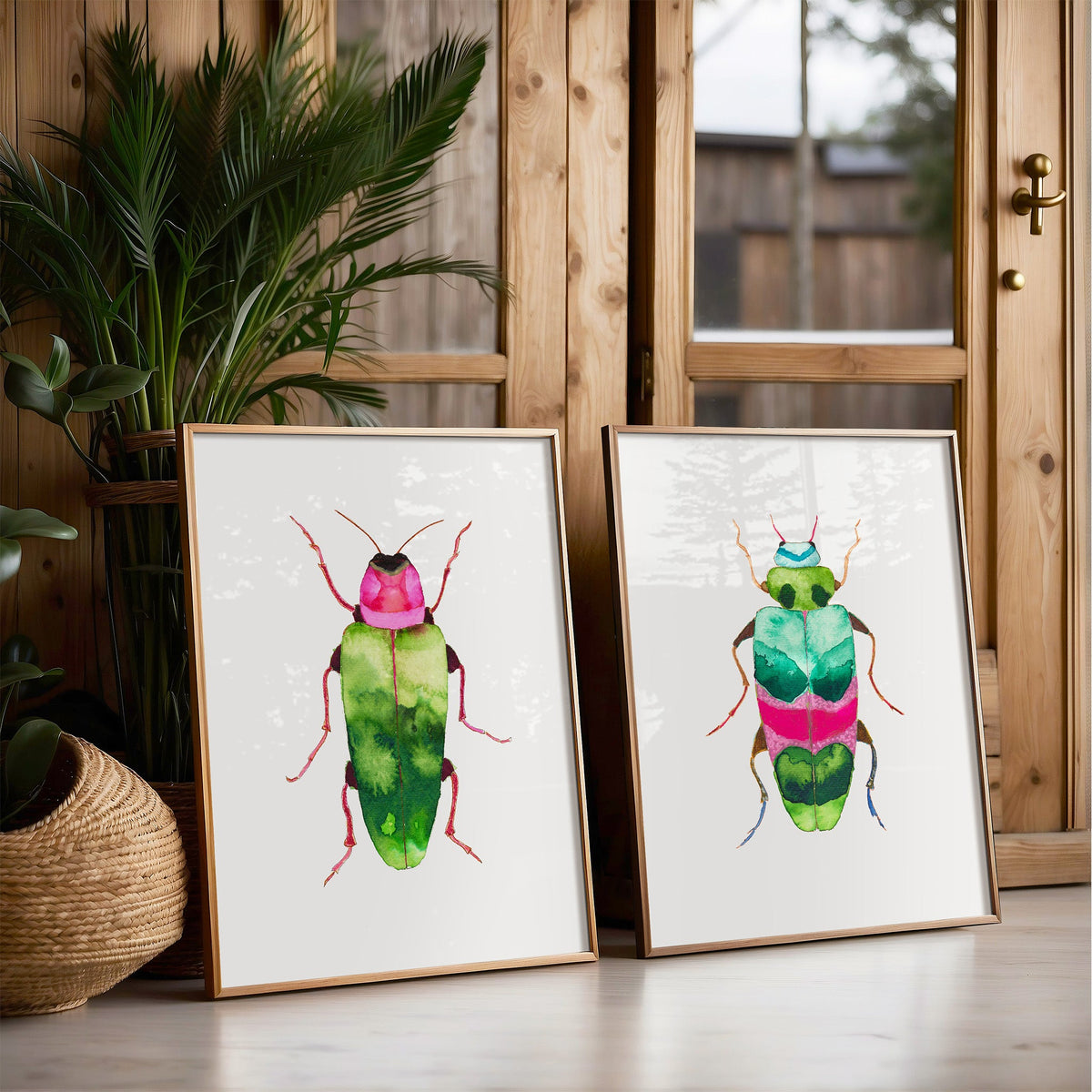 Indigo Beetle Art Print Set of 2 – Snoogs & Wilde