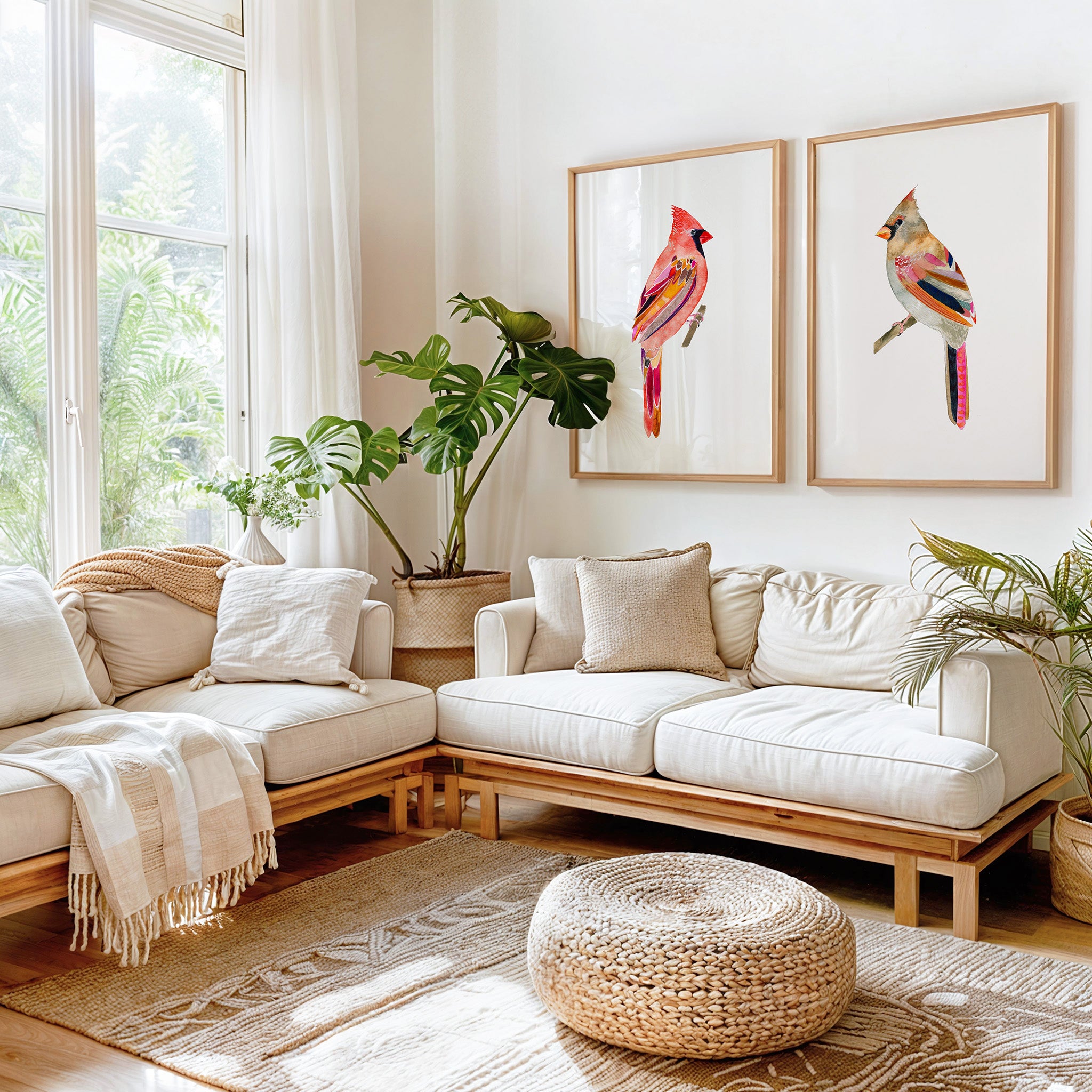 Cardinal Paintings | Watercolor Cardinal Paintings | Snoogs & Wilde