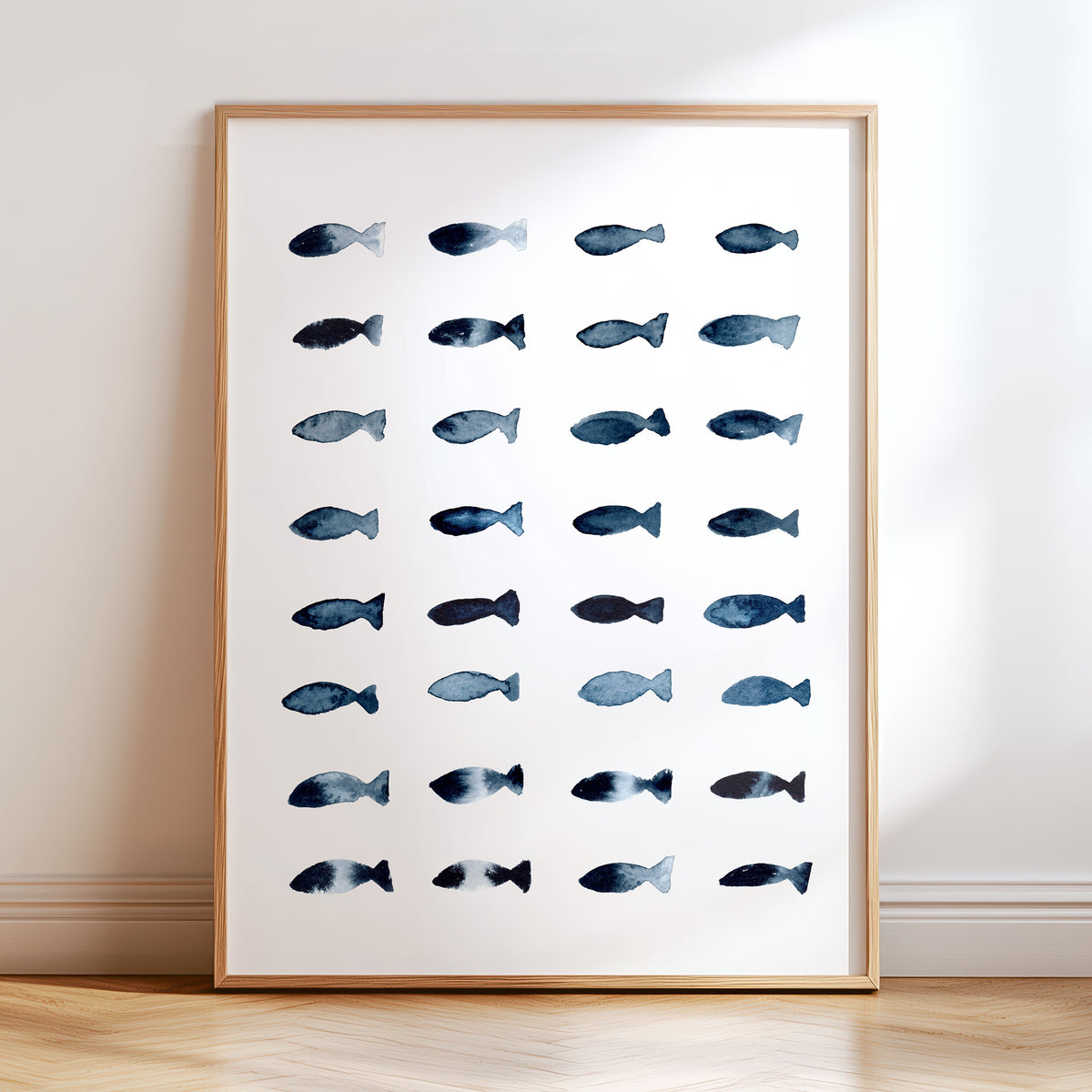 Indigo Minimalist Fish – Snoogs & Wilde