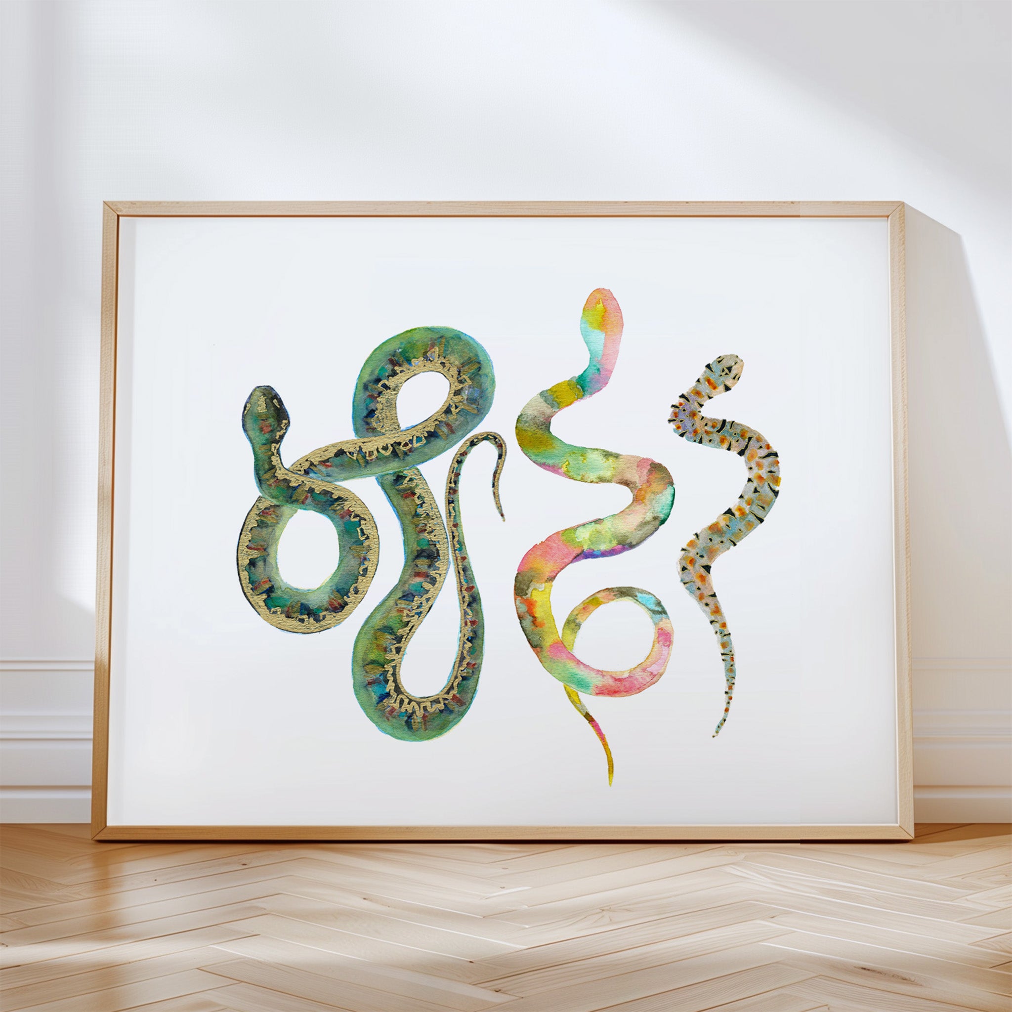 Snake Paintings | Watercolor Paintings of Snakes | Snoogs & Wilde